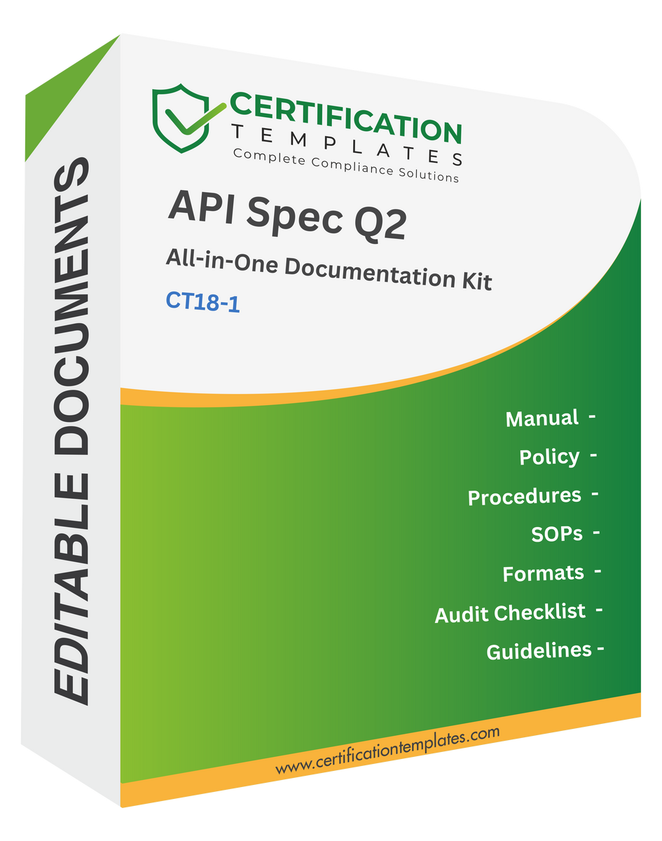 API Spec Q2 Documentation Kit | Manual, Procedures, Forms, Audit Checklists